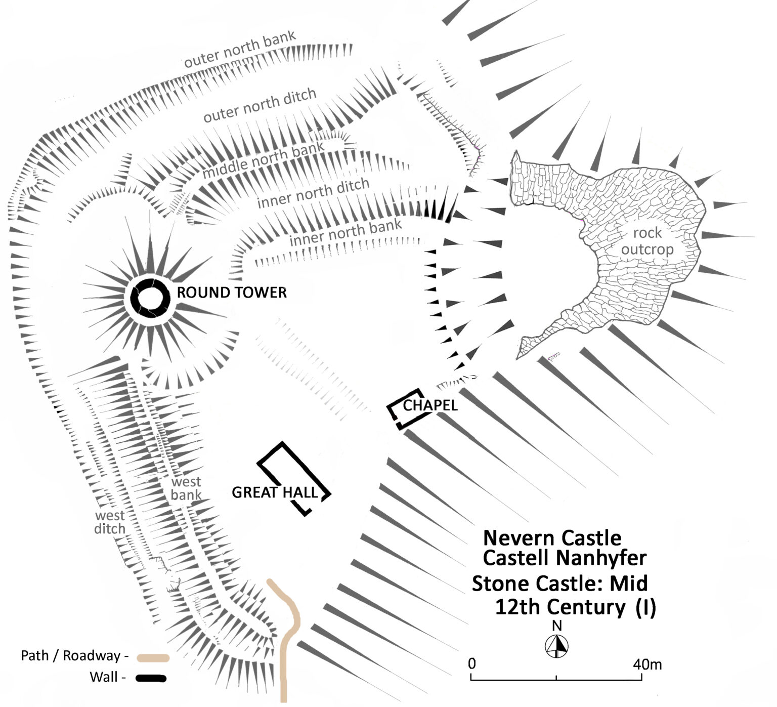 Development of the Castle – Nevern Castle
